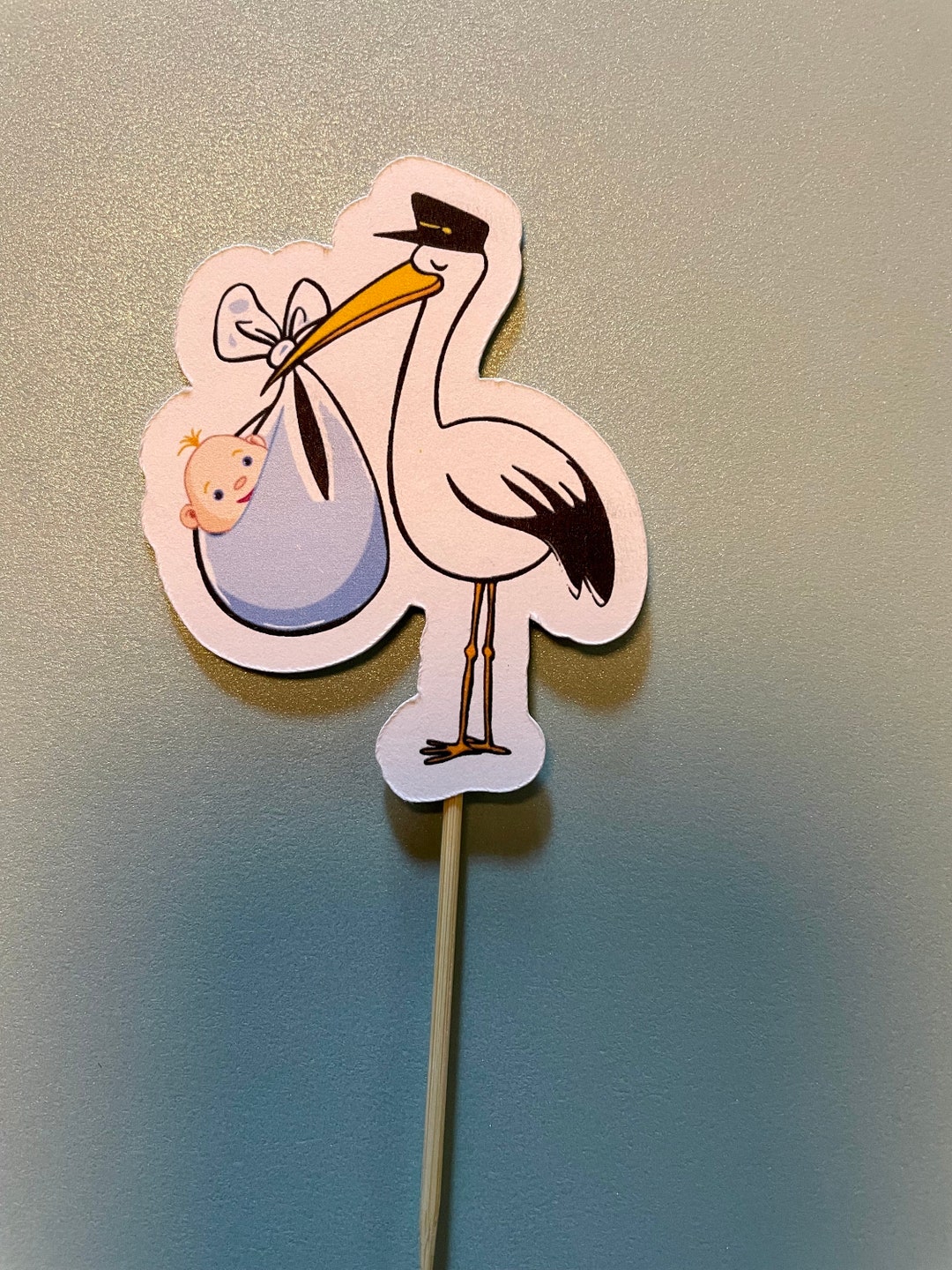 It’s A Boy! Stork Banner and Cupcake Topper Set - Etsy