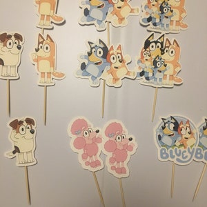 Bluey Friends Cupcake Pick/toppers - Etsy