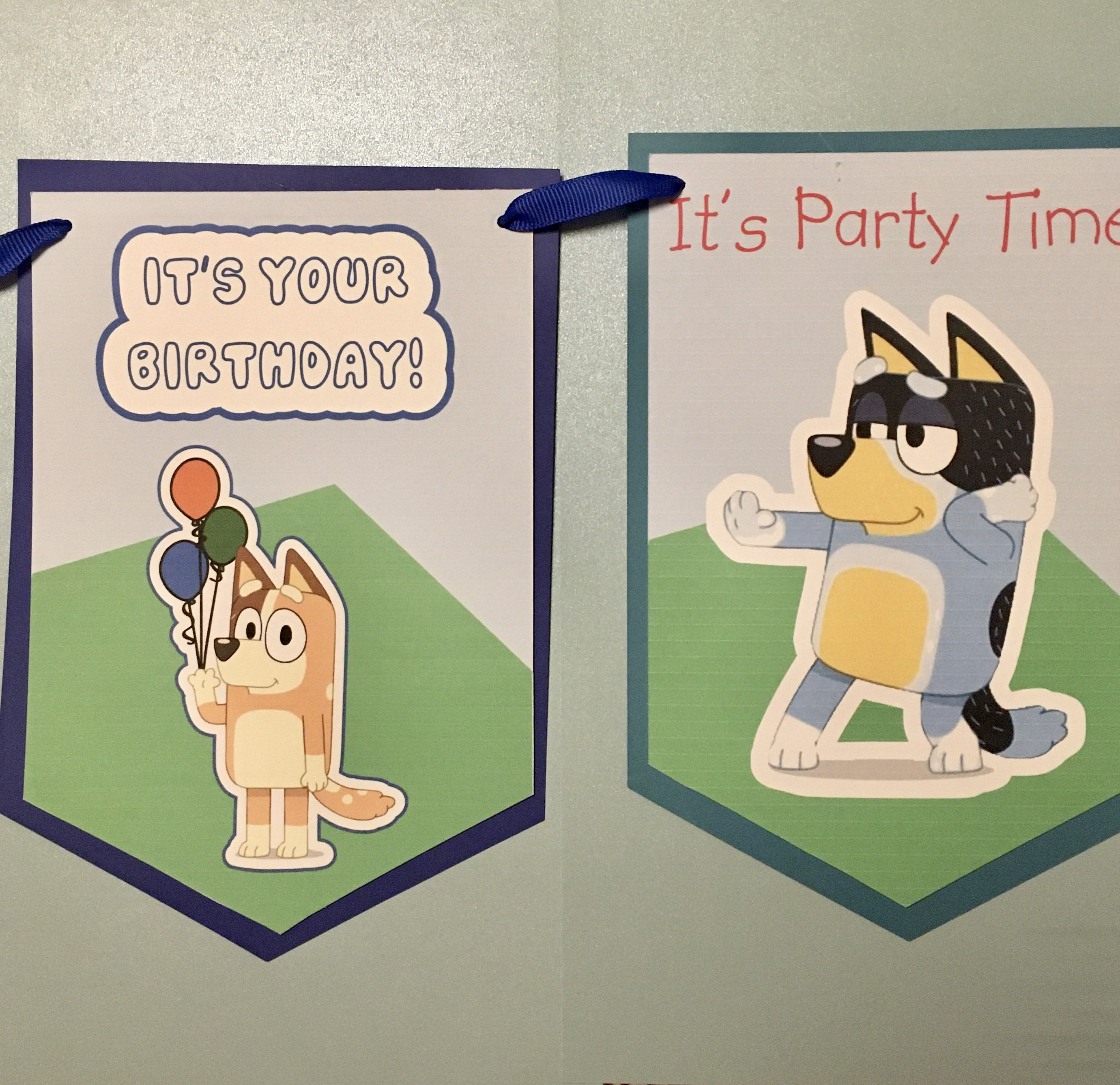 Bluey Theme Birthday Banner Banner Backdrop Banner/bluey Birthday ...