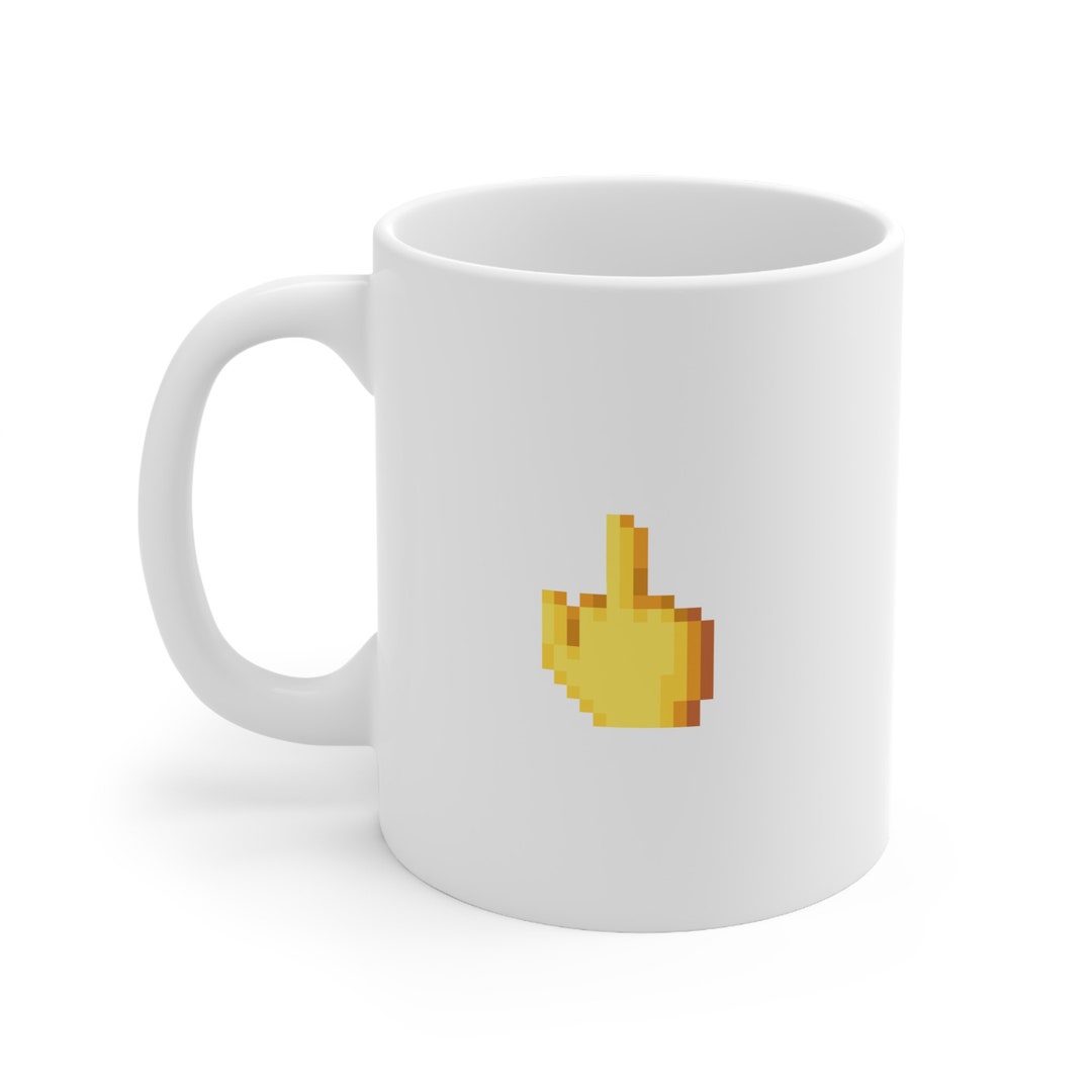 8 Bit Middle Finger Pixelated Retro Design Coffee Mug - Etsy