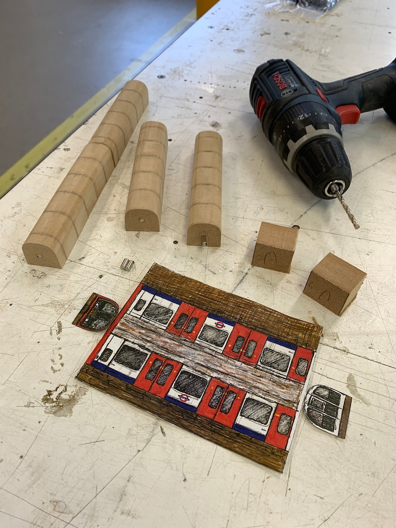 London Underground Hand-made Wooden Model (central Line). - Etsy