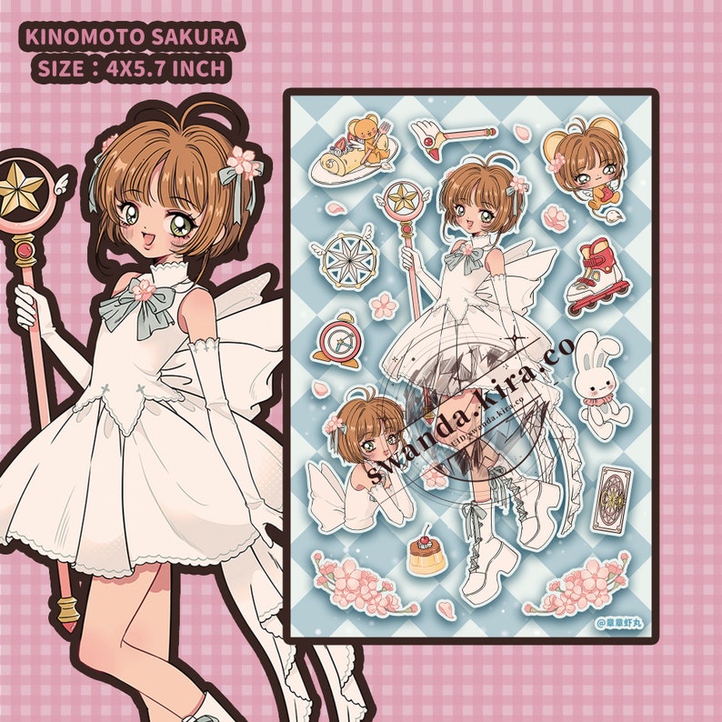 Cardcaptor Sakura Sticker Set | Holographic Anime Decals - Etsy