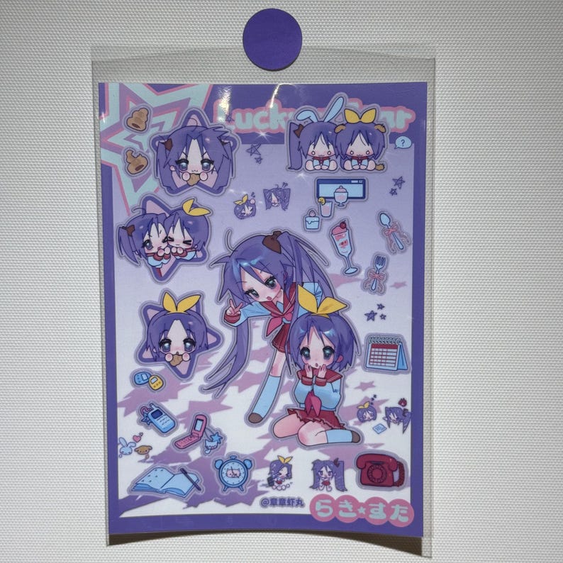 Lucky Star Anime Sticker Set |anime Stickers | Konata Izumi |kagami ...