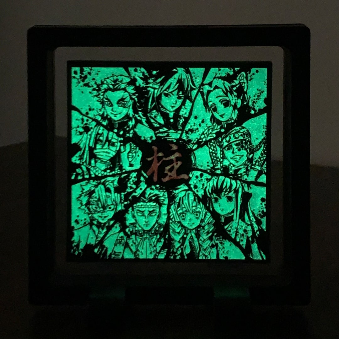 Glow in Dark Demon Slayer 9 in 1 Ghost Hashira Hard Enamel Pin - Etsy