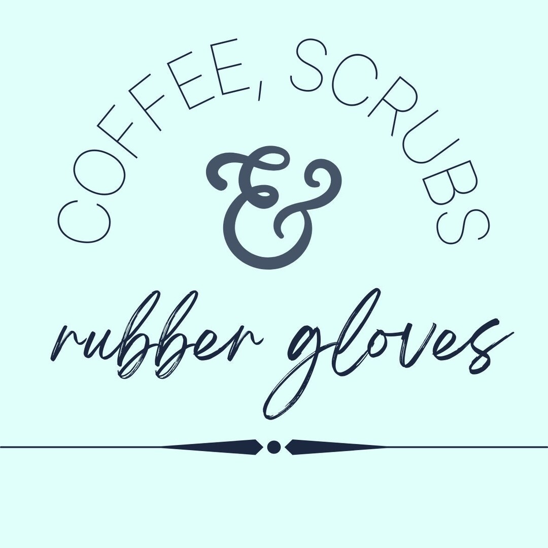 Coffee, Scrubs, & Rubber Gloves Sticker, Nursing Sticker, Funny Nurse ...