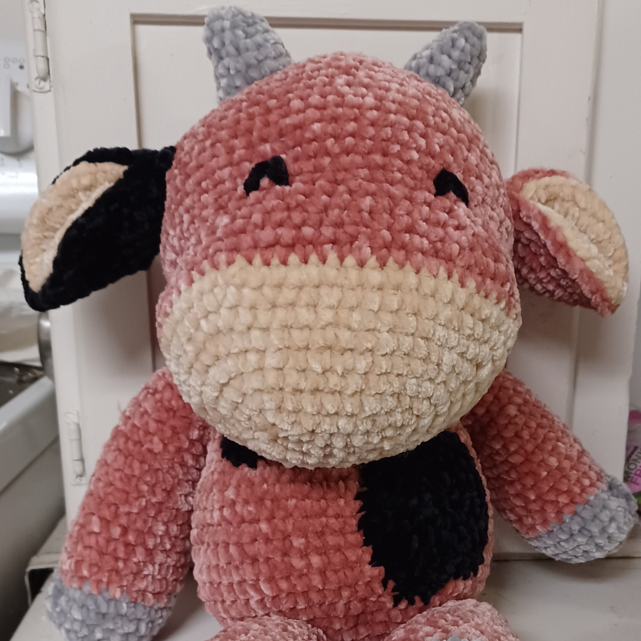 20 Tall Hand Crocheted Jumbo Cow Plushie - Etsy