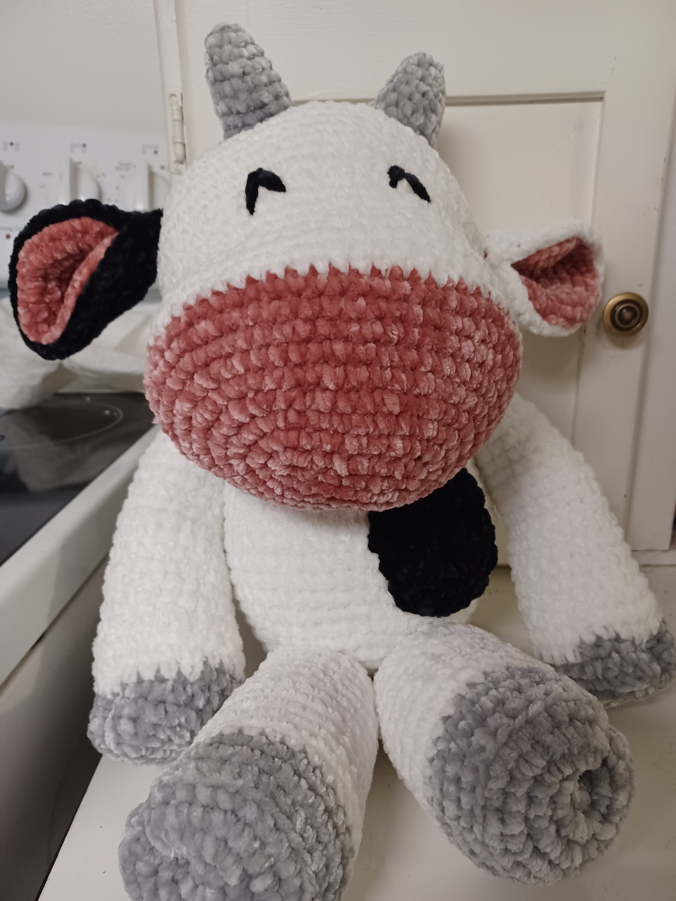 20 Tall Hand Crocheted Jumbo Cow Plushie - Etsy