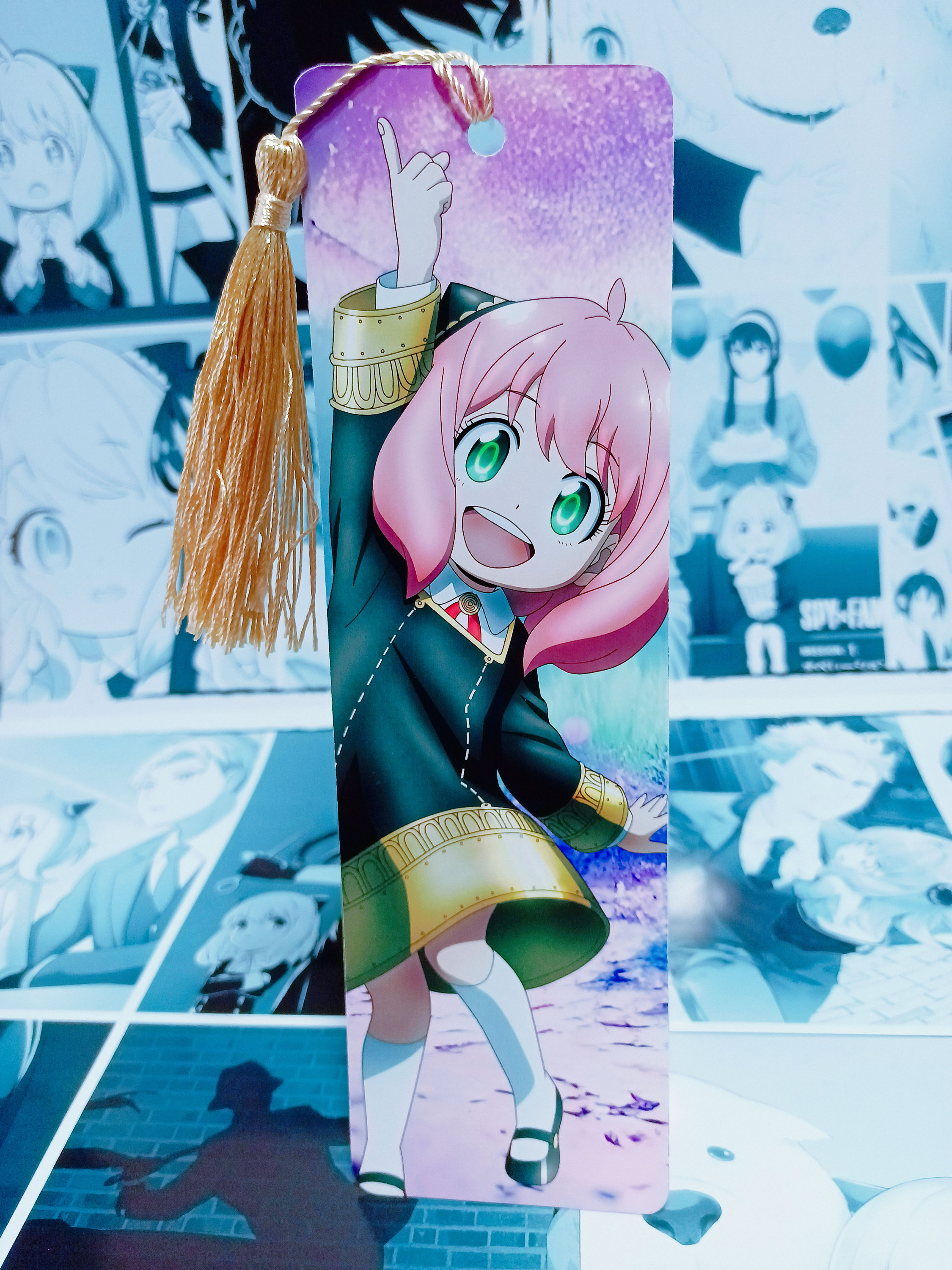 Anime Spy Bookmarks Adorable High Glossy Laminated Anime 4 Pack ...