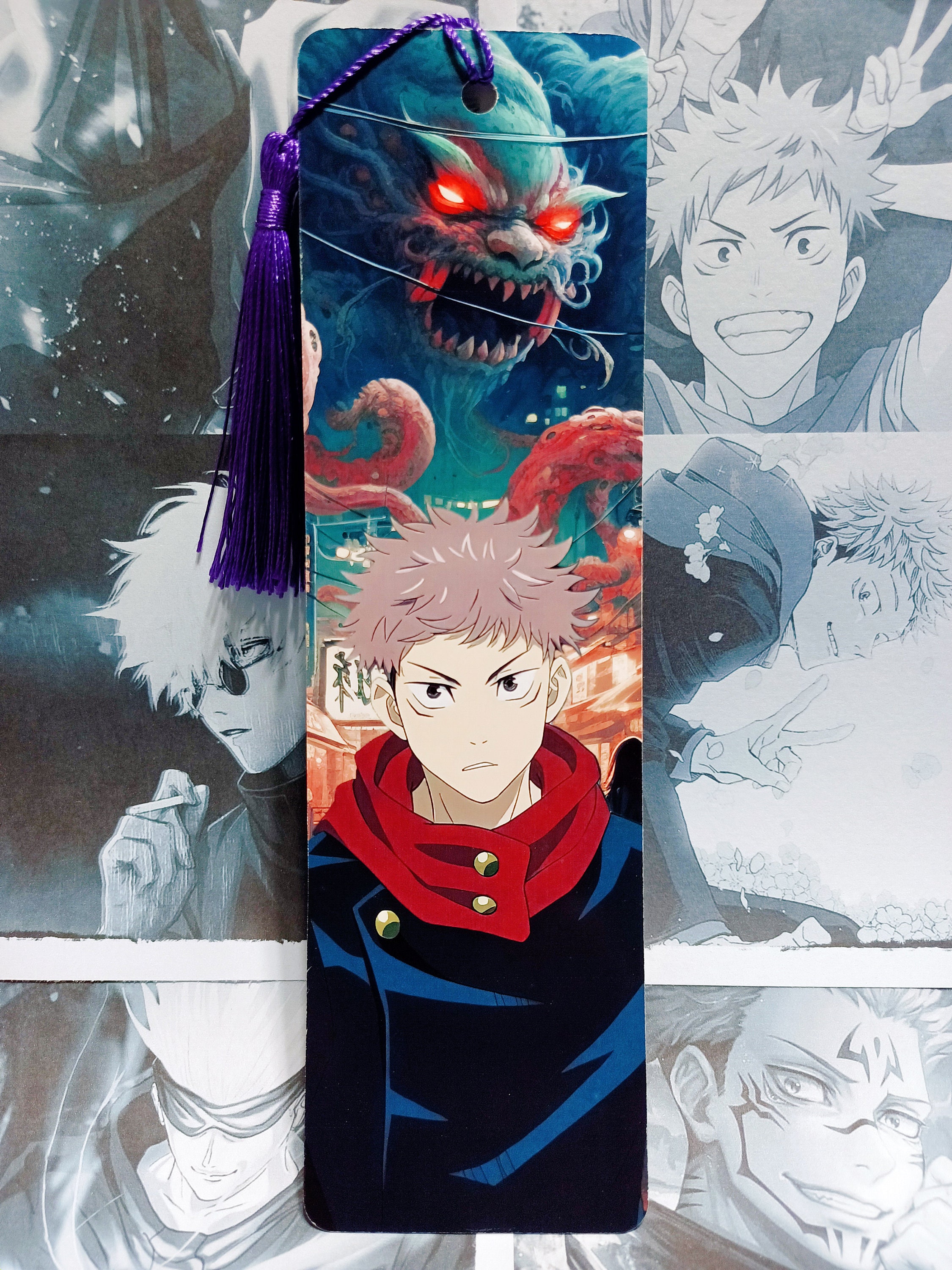 Anime Kaisen Bookmarks Adorable High Glossy Laminated Anime 4 Pack ...