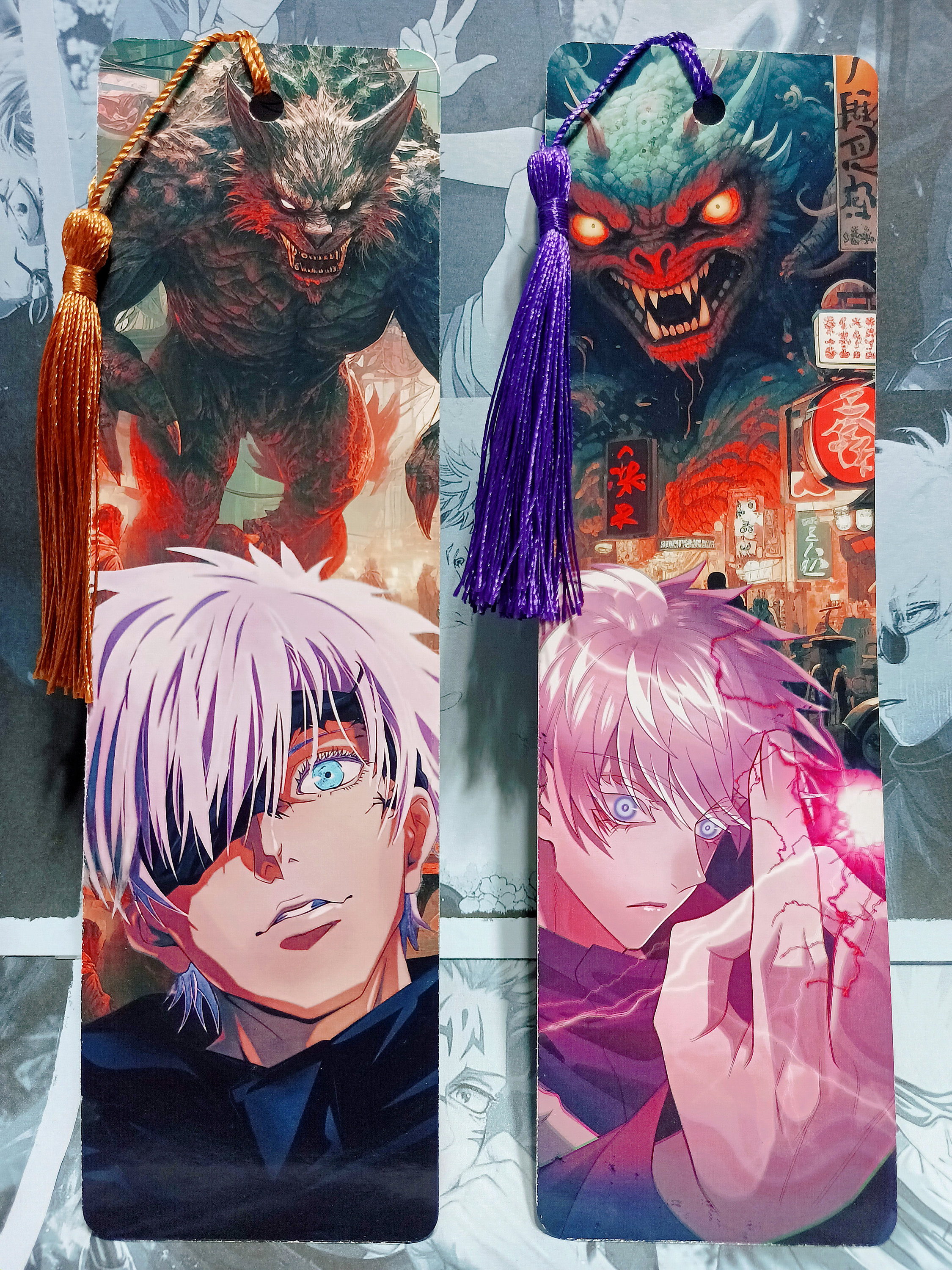 Anime Kaisen Bookmarks Adorable High Glossy Laminated Anime 4 Pack ...