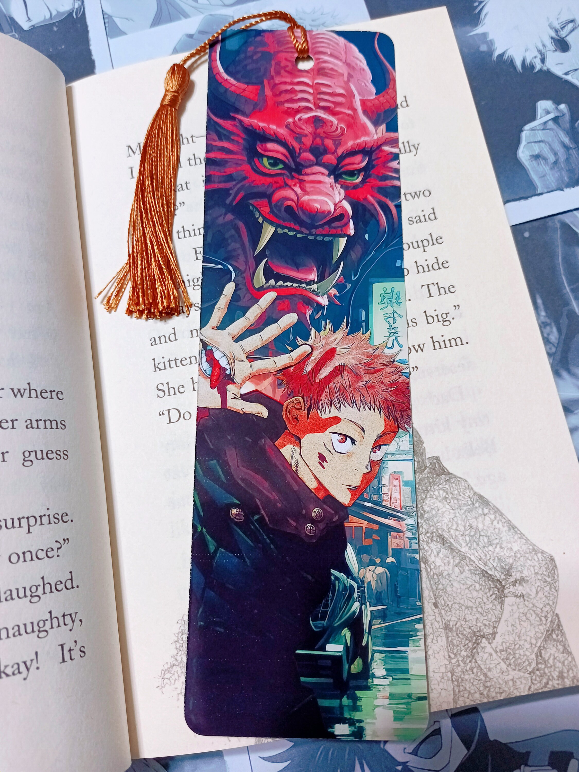 Anime Kaisen Bookmarks Adorable High Glossy Laminated Anime 4 Pack ...