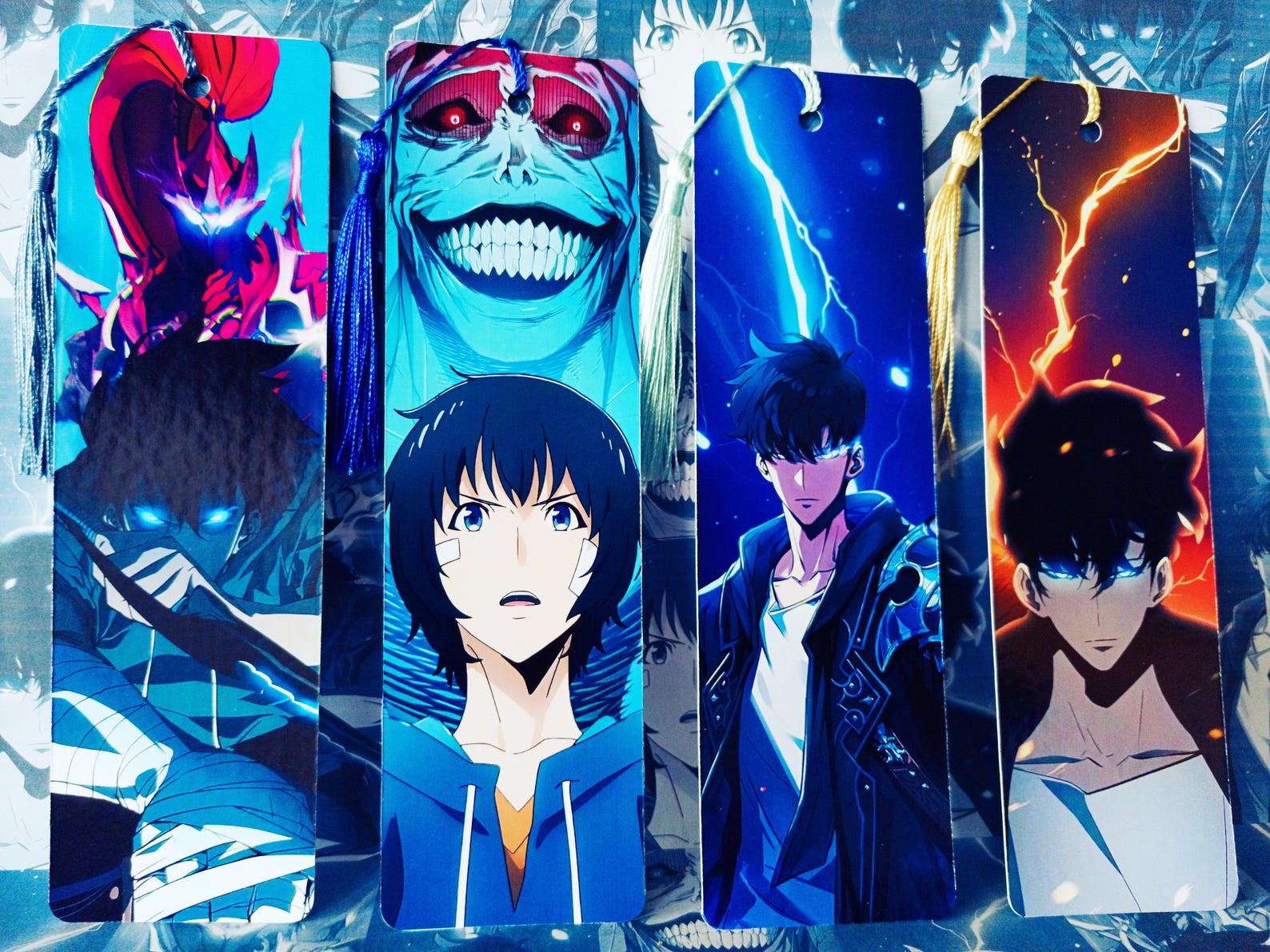 Anime Solo Leveling Bookmarks Adorable High Glossy Laminated Anime 4 ...