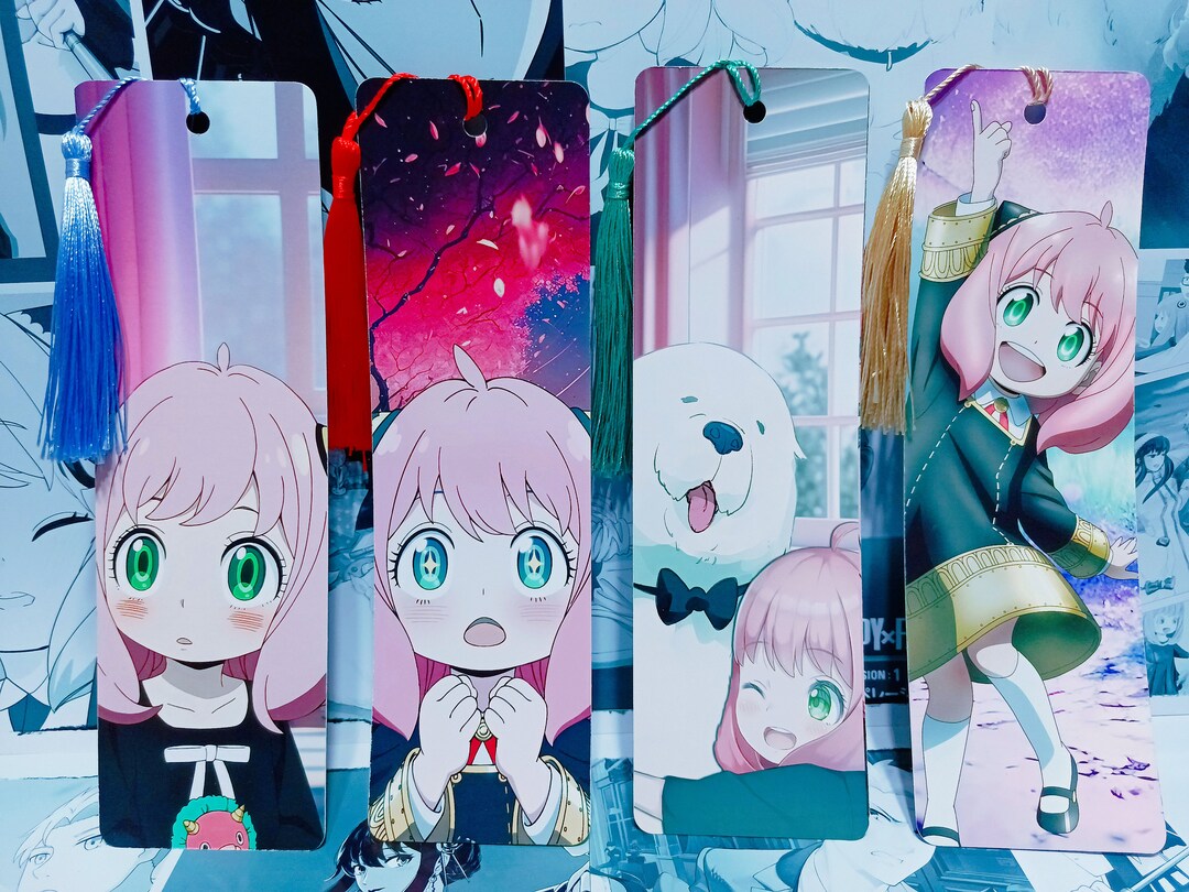 Anime Spy Bookmarks | Adorable High Glossy Laminated Anime 4 Pack ...