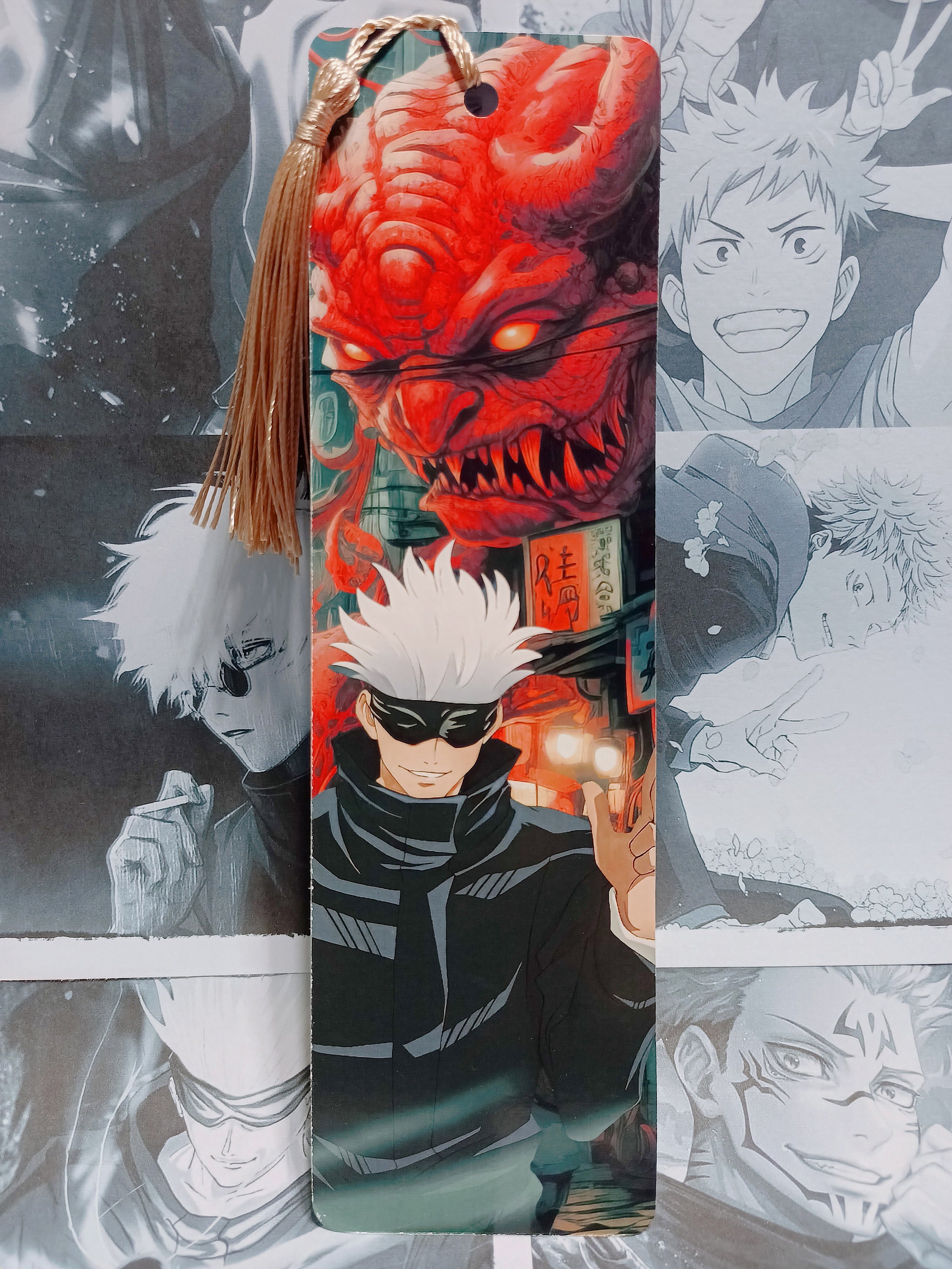 Anime Kaisen Bookmarks Adorable High Glossy Laminated Anime 4 Pack ...