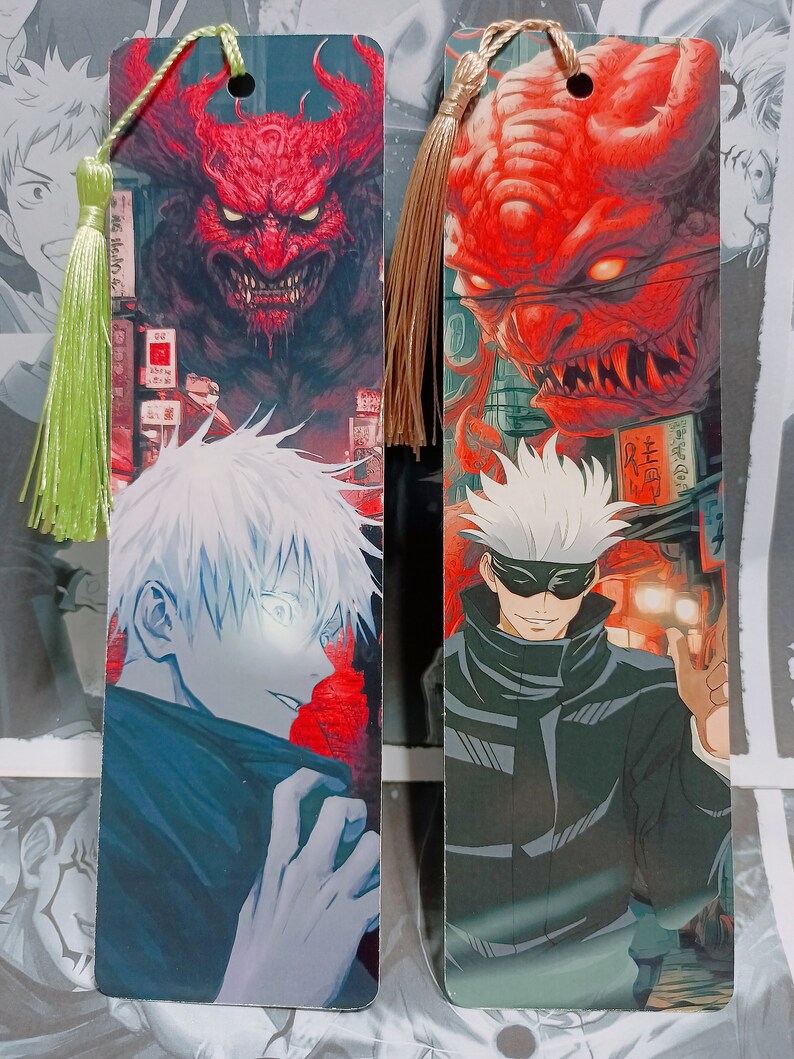 Anime Kaisen Bookmarks Adorable High Glossy Laminated Anime 4 Pack ...