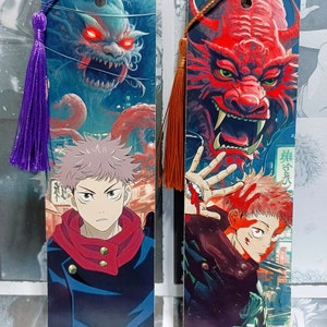 Anime Kaisen Bookmarks | Adorable High Glossy Laminated Anime 4 Pack ...