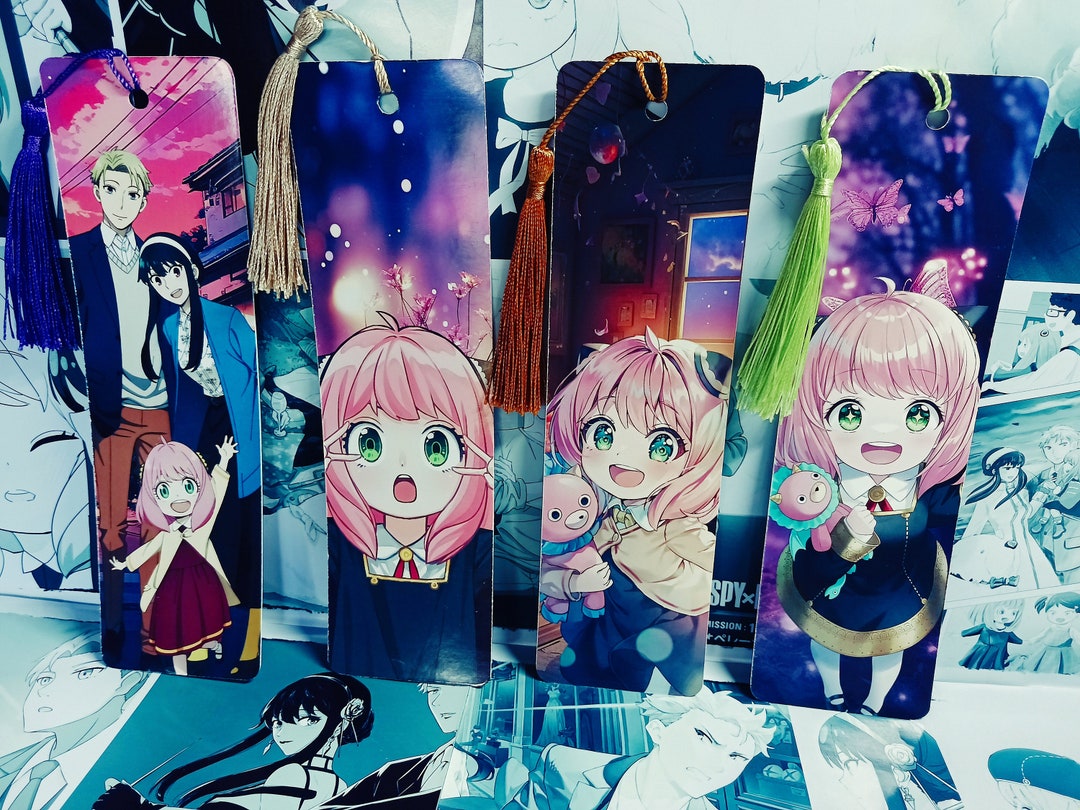 Anime Spy Bookmarks | Adorable High Glossy Laminated Anime 4 Pack ...