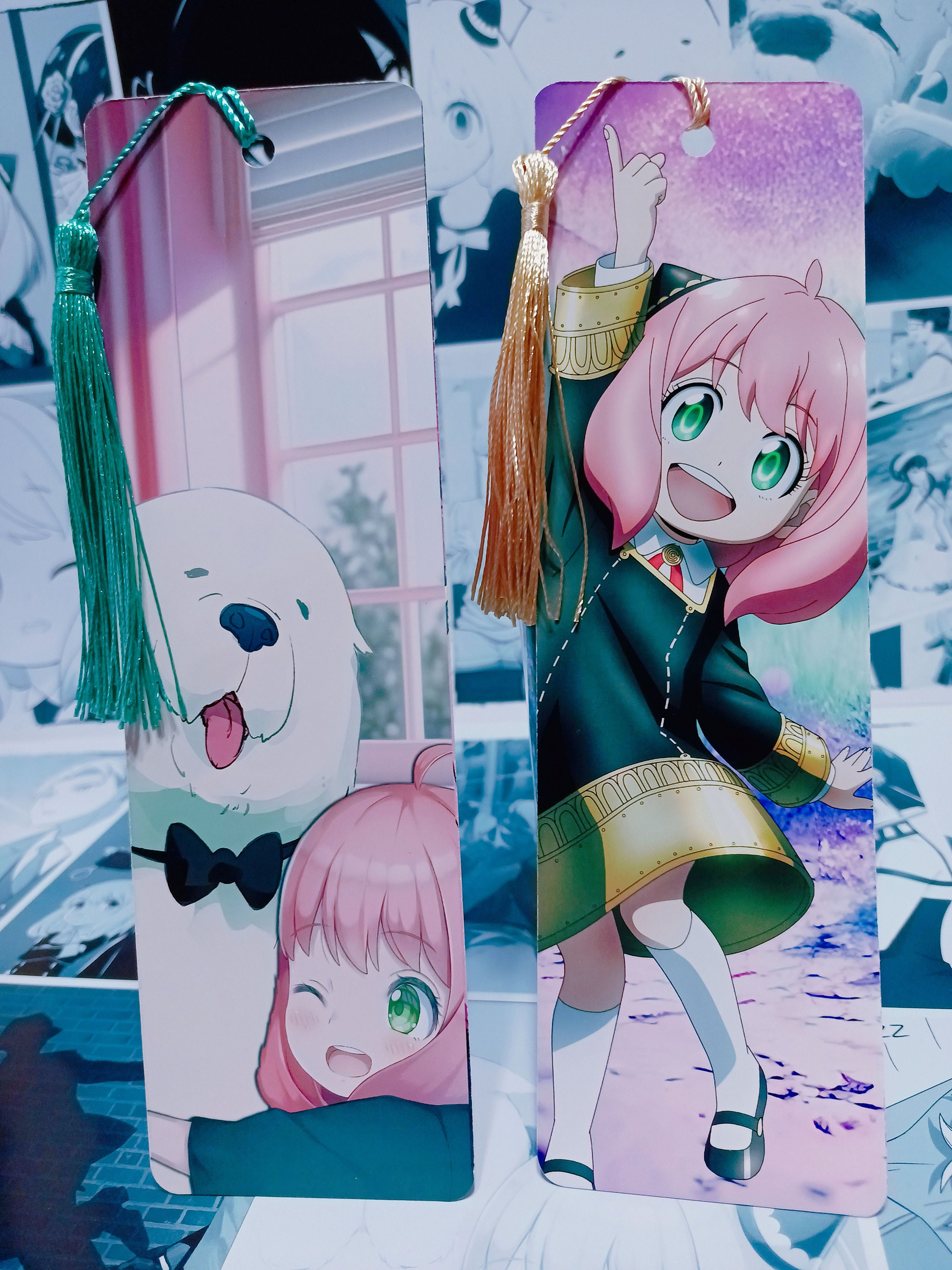 Anime Spy Bookmarks Adorable High Glossy Laminated Anime 4 Pack ...