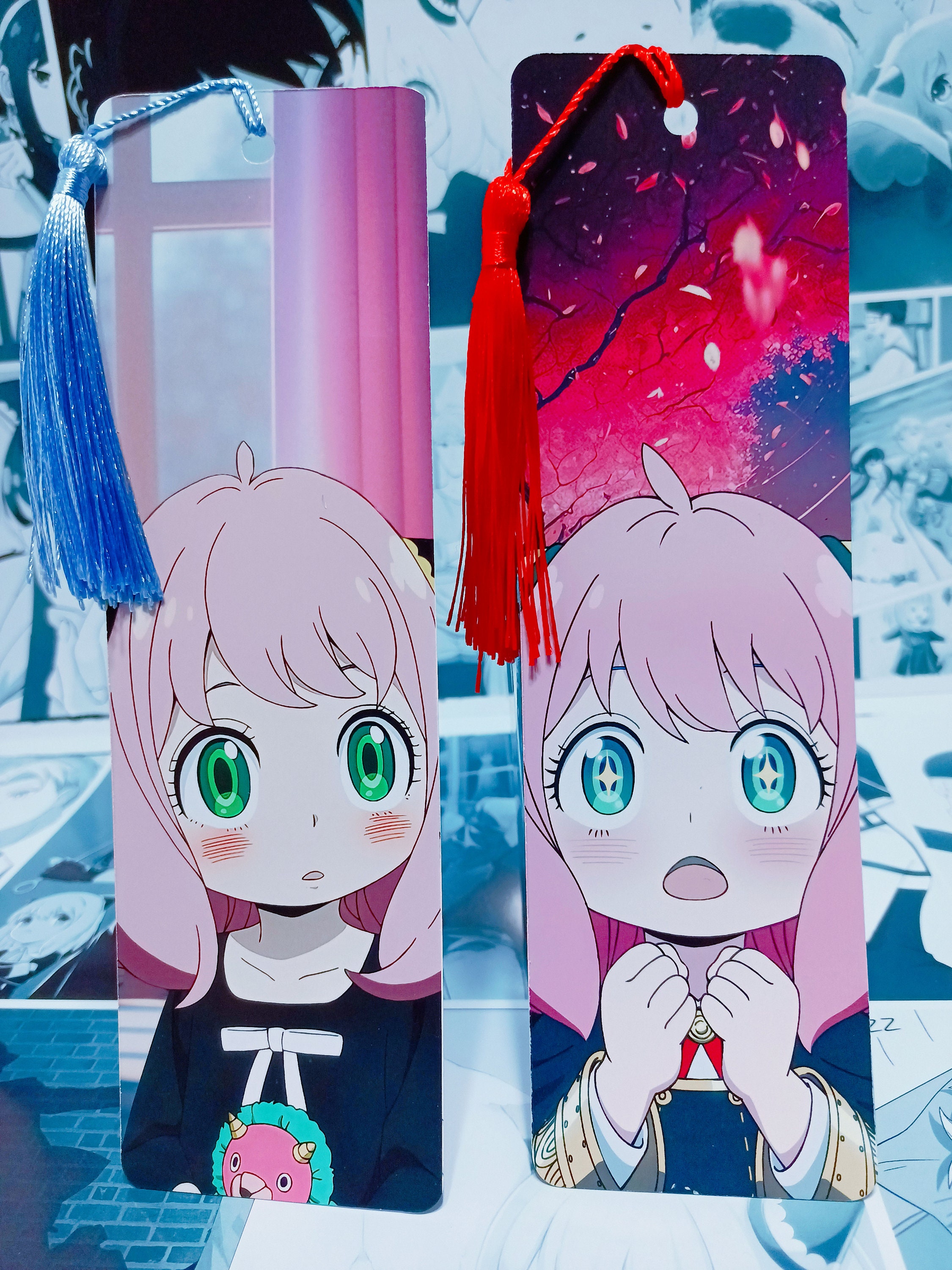 Anime Spy Bookmarks Adorable High Glossy Laminated Anime 4 Pack ...