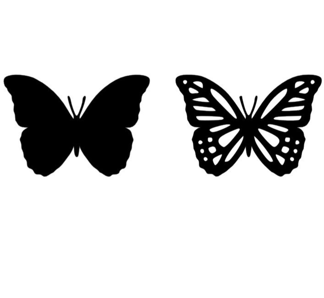 Butterfly SVG Instant Download Black & White - Etsy