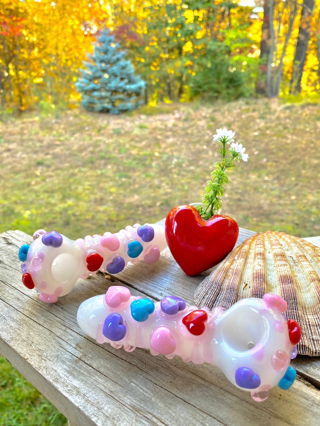 Glass Loving Heart Pipe Hand Made Pipe - Etsy