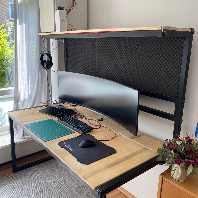 Hidden Monitor Desk - Etsy