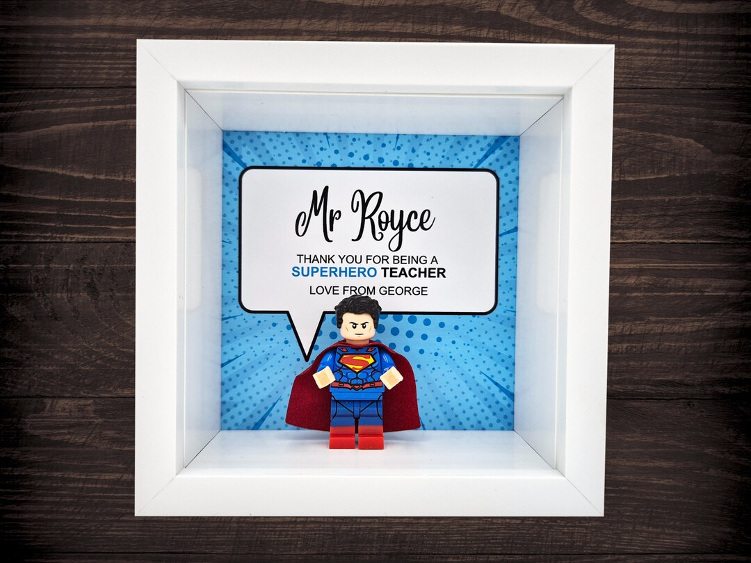 Personalised Frame for a Superhero Teacher Gift School Teaching ...