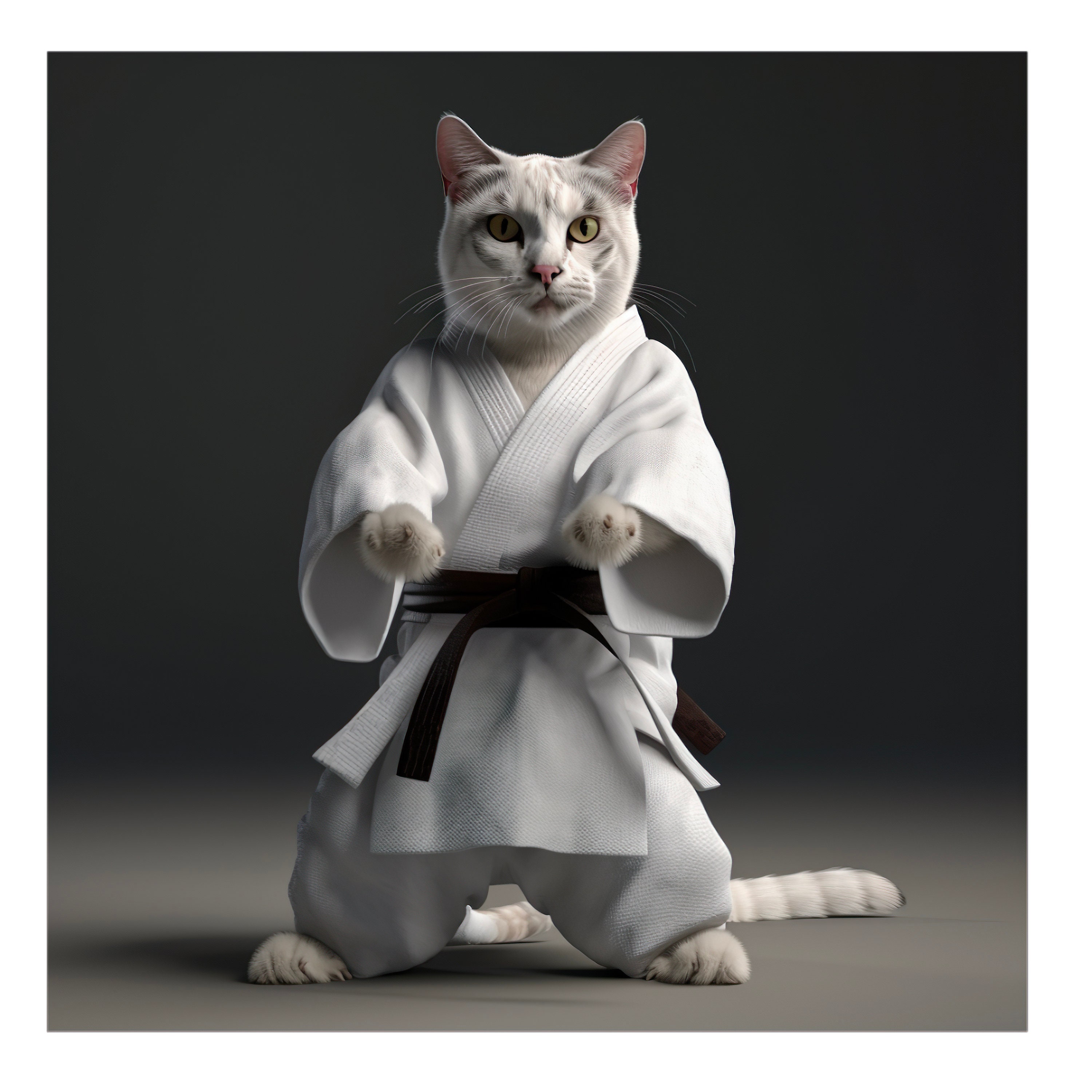 Karate Cat/ Martial Art/ Digital Art Print/ AI Generated/wall Art/ai ...