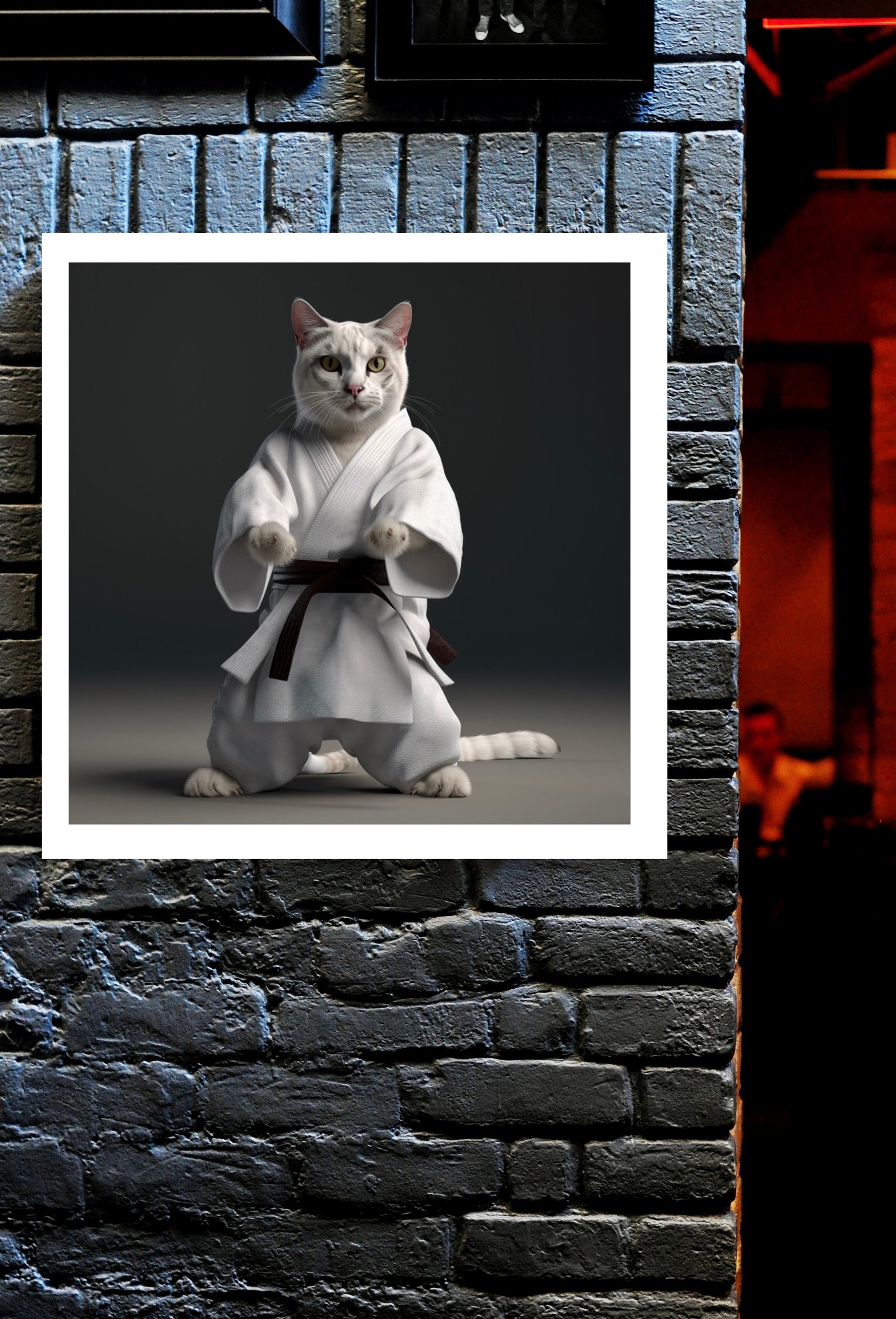Karate Cat/ Martial Art/ Digital Art Print/ AI Generated/wall Art/ai ...