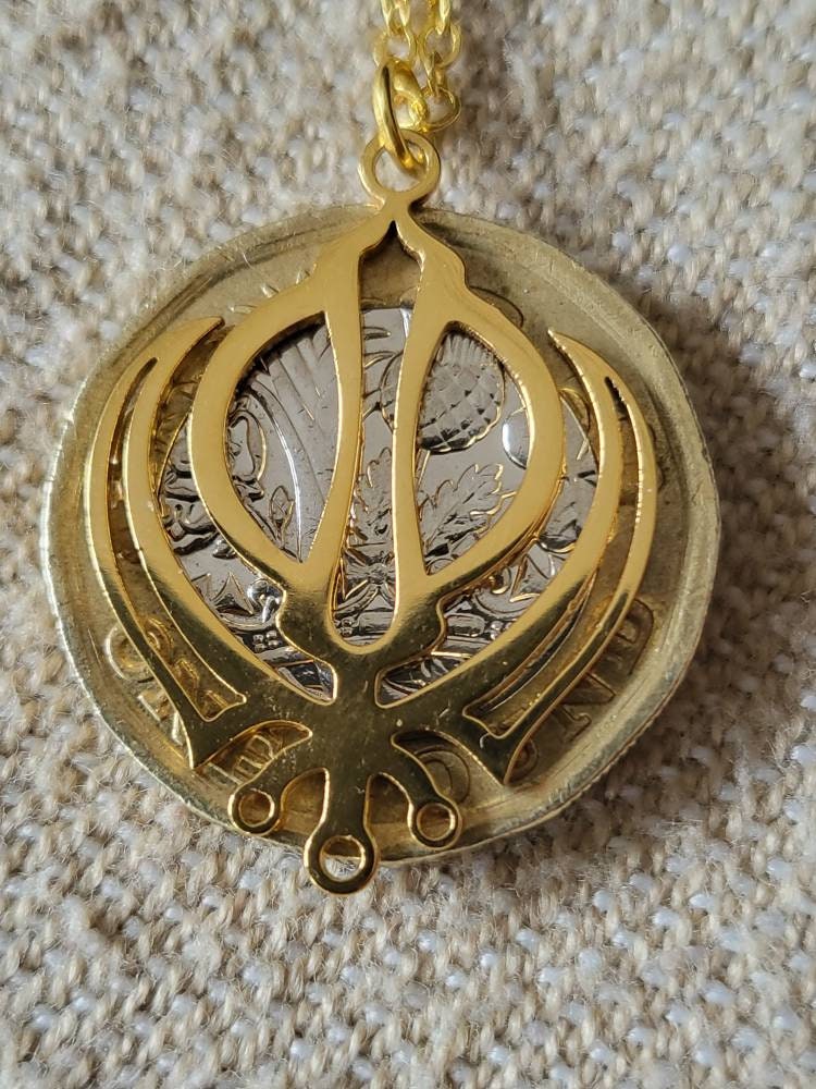 Khanda Silver Gold Kirpan Chakkar Sikh - Etsy