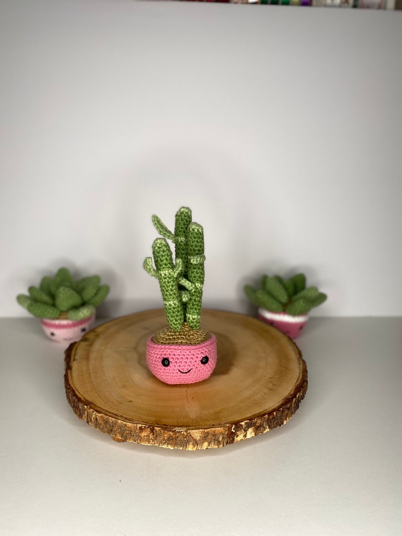 Crochet Bamboo Plant, Desk Decor, Yarn Plant - Etsy