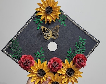 61 on to My Next Adventure Graduation Cap Topper, Sunflower Graduation ...