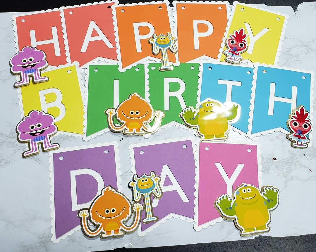 Super S1mple Songs Monsters Birthday Banner - Etsy
