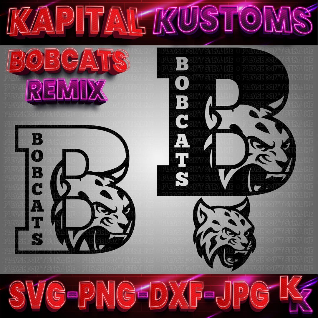 Bobcats - High Quality - Mascot & Letter Team Logo - Svg, Png, Jpg, Dxf ...