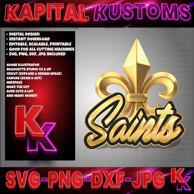 Saints - High Quality - Football Team, Svg, Png, Jpg, Dxf, Sublimation ...