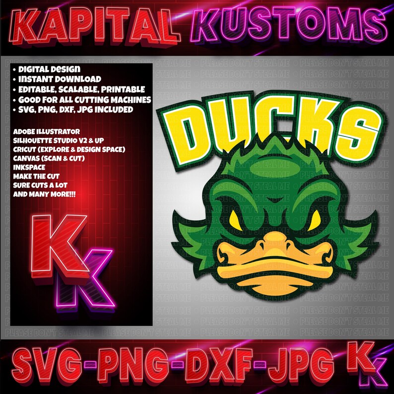 Ducks - High Quality - Football Team, Svg, Png, Jpg, Dxf, Oregon - Etsy