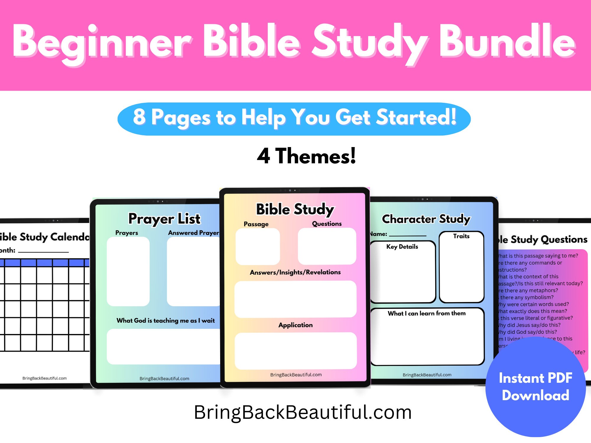Beginner Bible Study Printables Beginner Christian Bible Study Digital ...