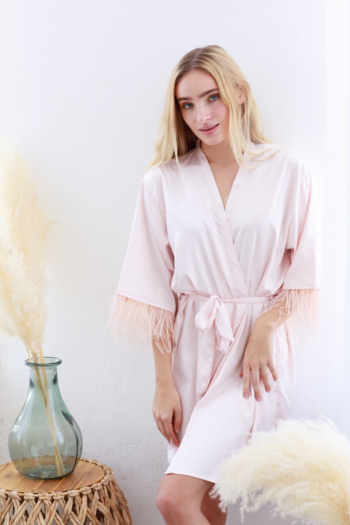 Feather Bridesmaid Robes, Wedding Robes, Bridal Party Robes, Robe for ...