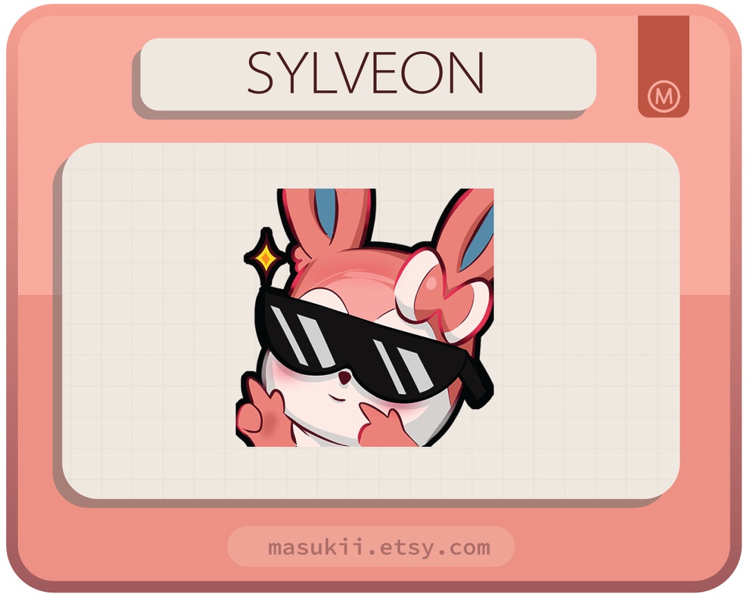 Sylveon Emote Chad Sunglasses Valentine Twitch Facebook - Etsy