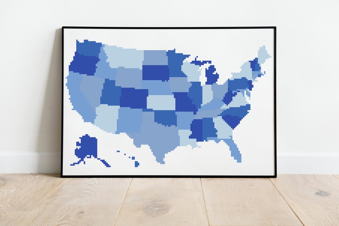 United States of America (USA) Cross Stitch Pattern Geometric ...