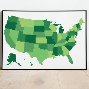 United States of America (USA) Cross Stitch Pattern Geometric ...