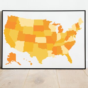 United States of America (USA) Cross Stitch Pattern Geometric ...