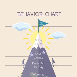 Behavior Chart! Mountain Climbing! - Etsy