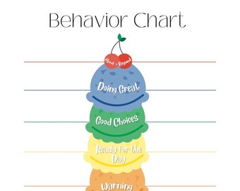 Ice Cream Behavior Chart - Etsy