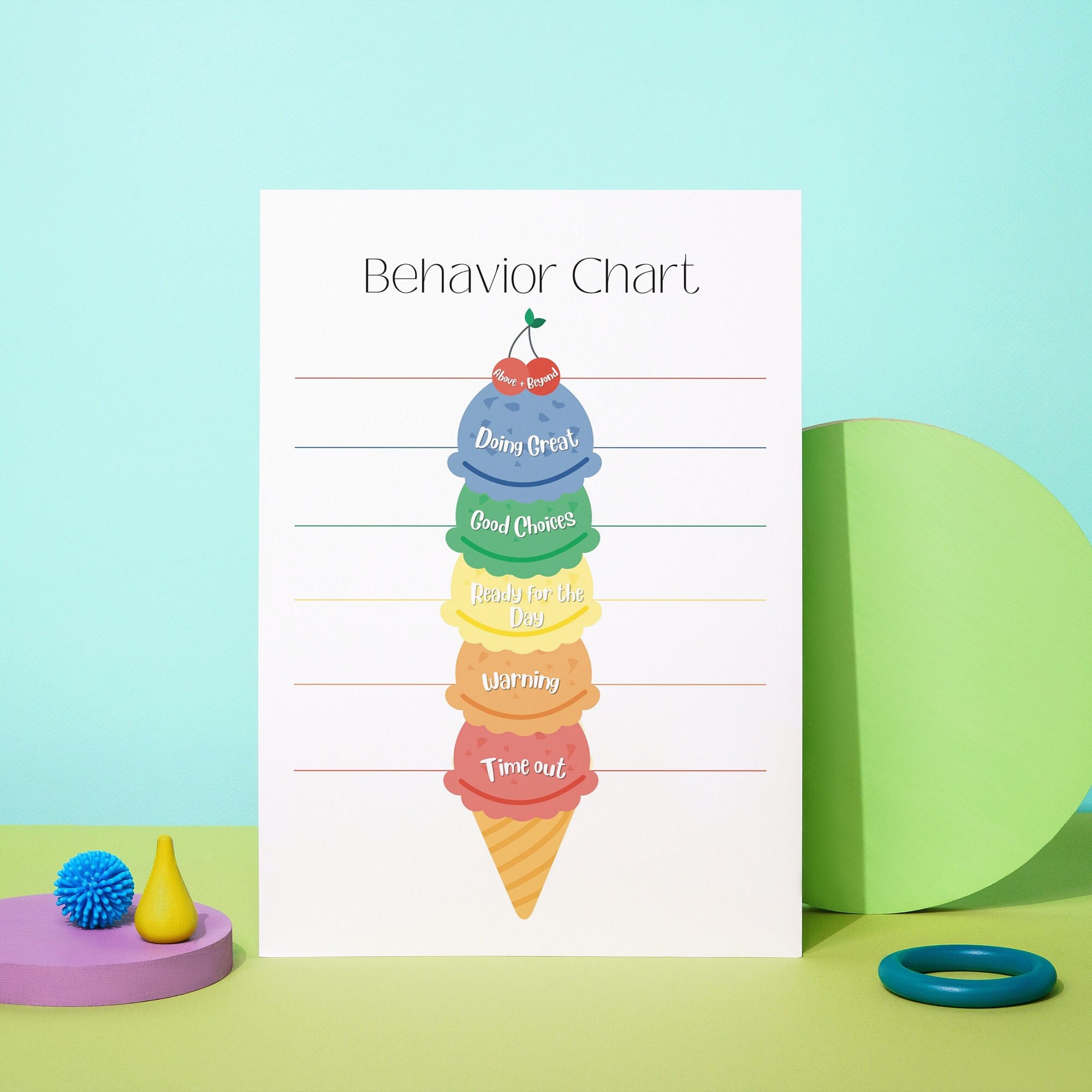 Behavior Chart! Ice Cream! - Etsy