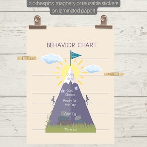 Behavior Chart! Mountain Climbing! - Etsy