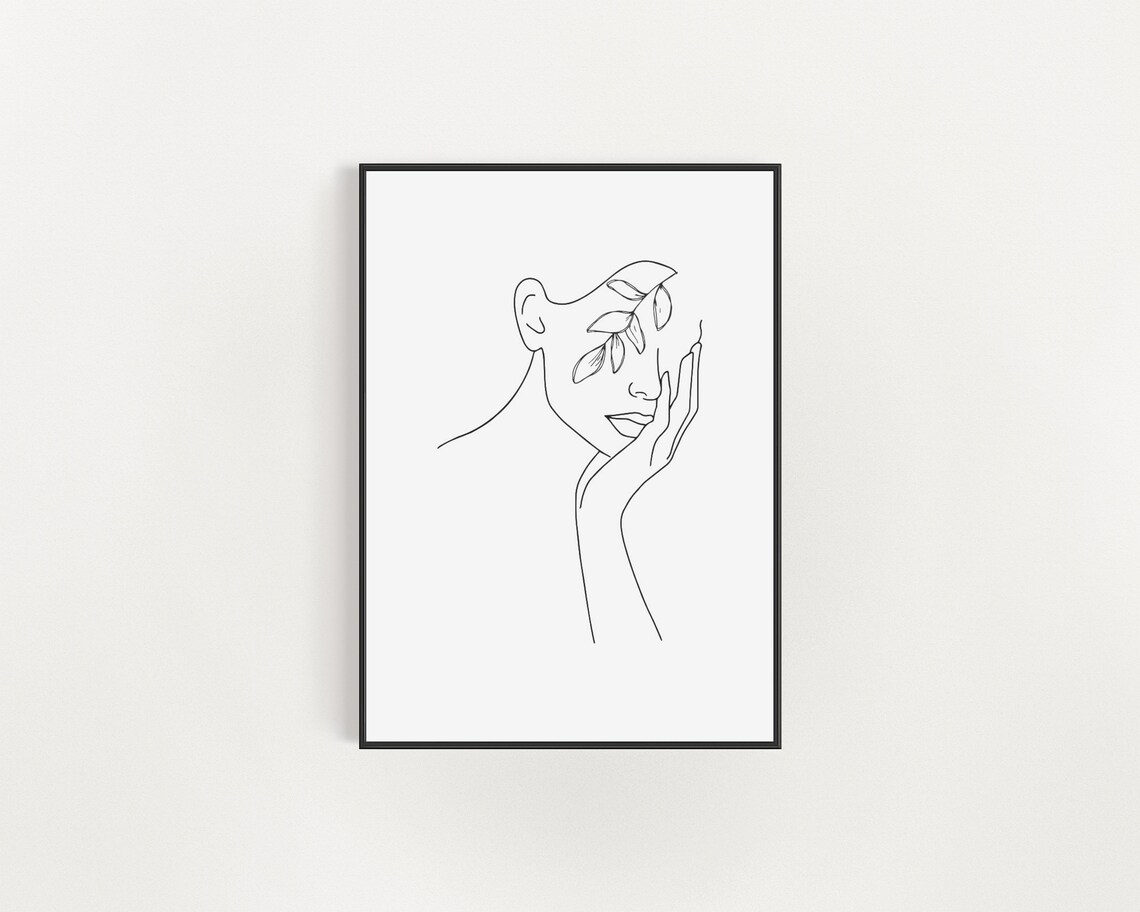 3 Piece Wall Art Minimalist Line Art Set Printable Digital - Etsy