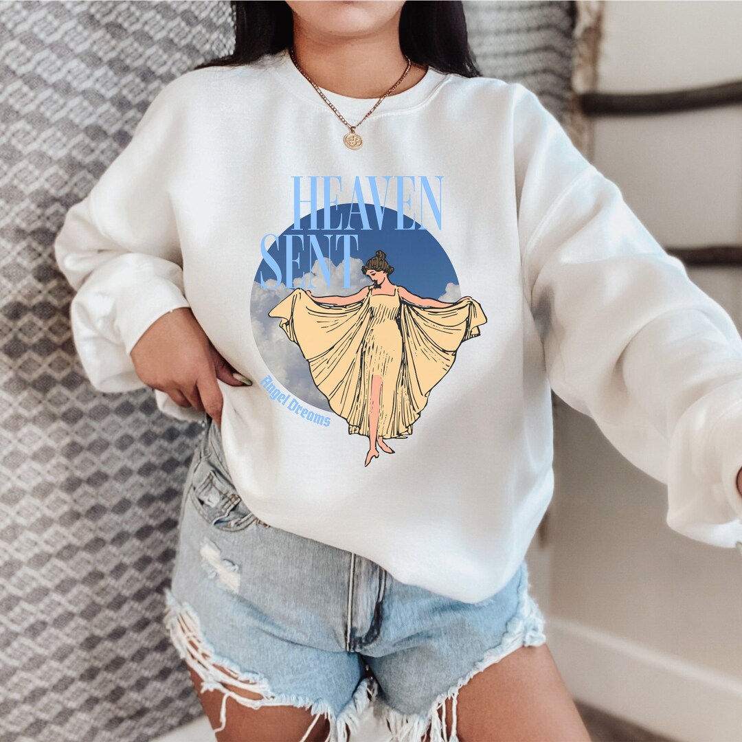 Heaven Sent Angels Dream Aesthetic Cherub Angel Sweatshirt, Vintage ...