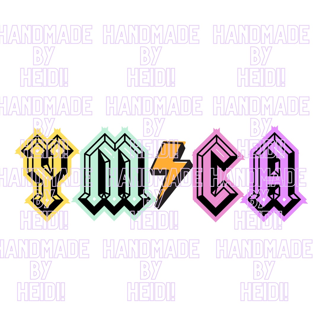 YMCA T-shirt, Rock and Roll Png, Ymca Teacher Svg,funny Ymca Shirt,cool Ymca , AC/DC Style, Rock ...