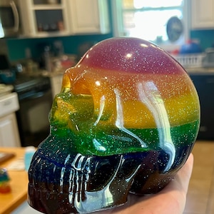 Large Resin Skull (customizable) - Etsy